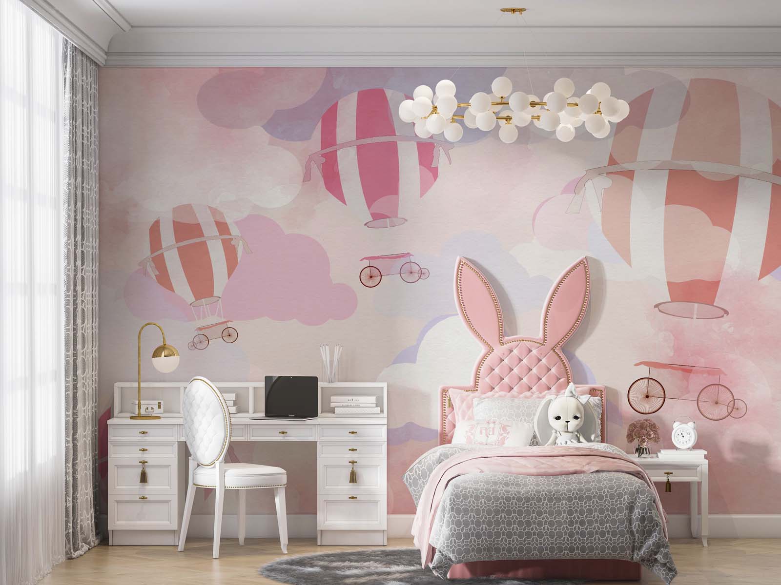 Tapet personalizat - PINKY BALLOONS | Beudis – beudis.ro