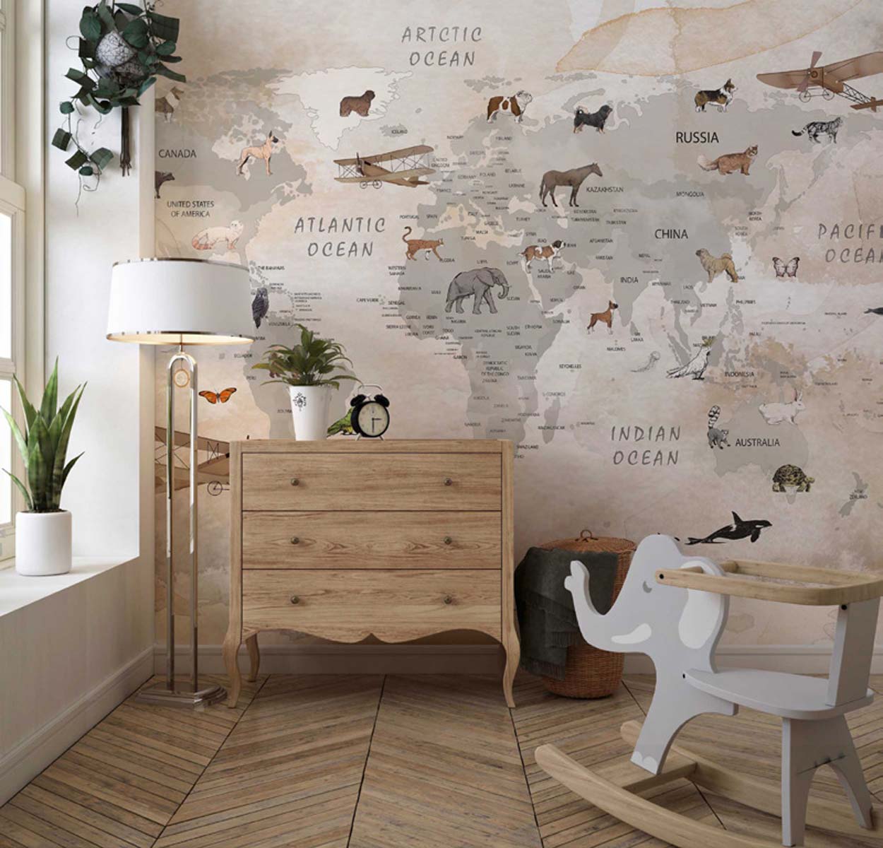 Tapet personalizat - DOMESTIC ANIMAL'S MAP | Beudis – beudis.ro