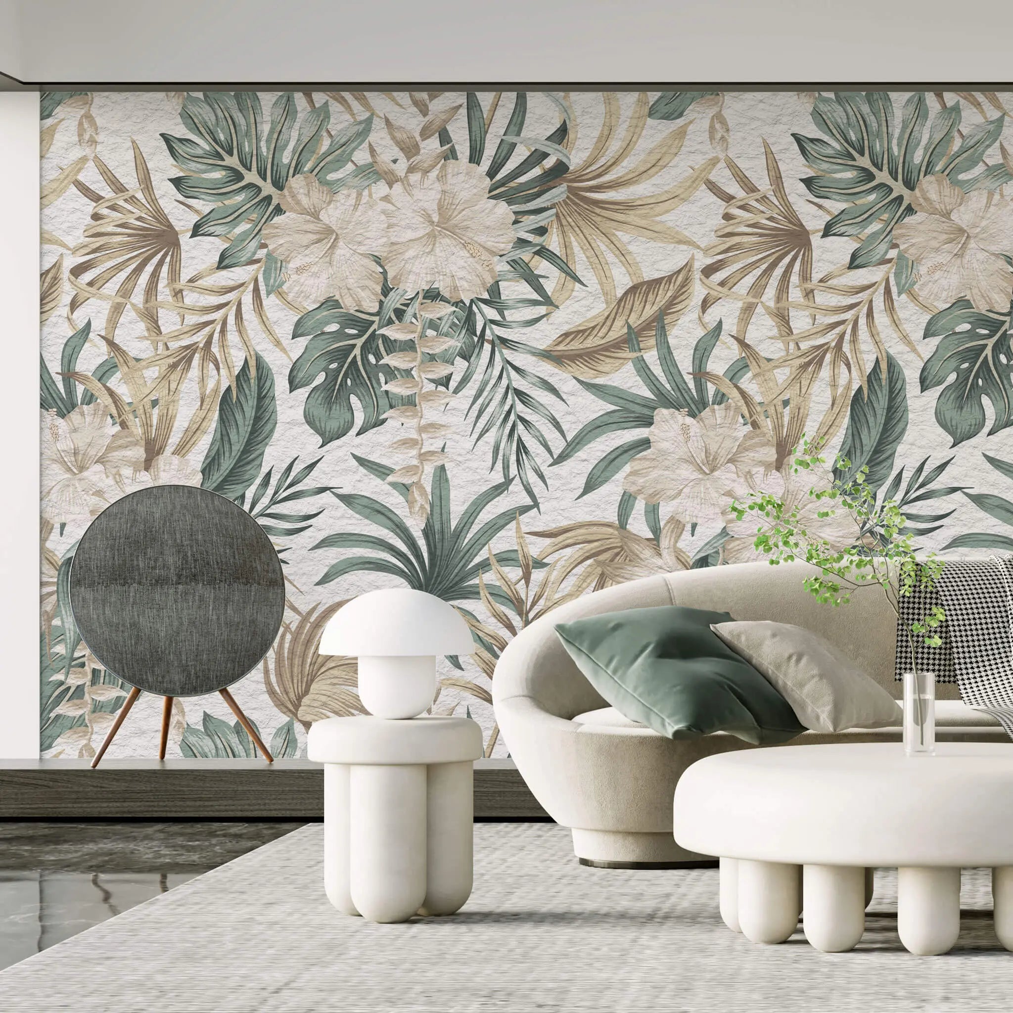 Tapet personalizat - WHITE HIBISCUS – beudis.ro