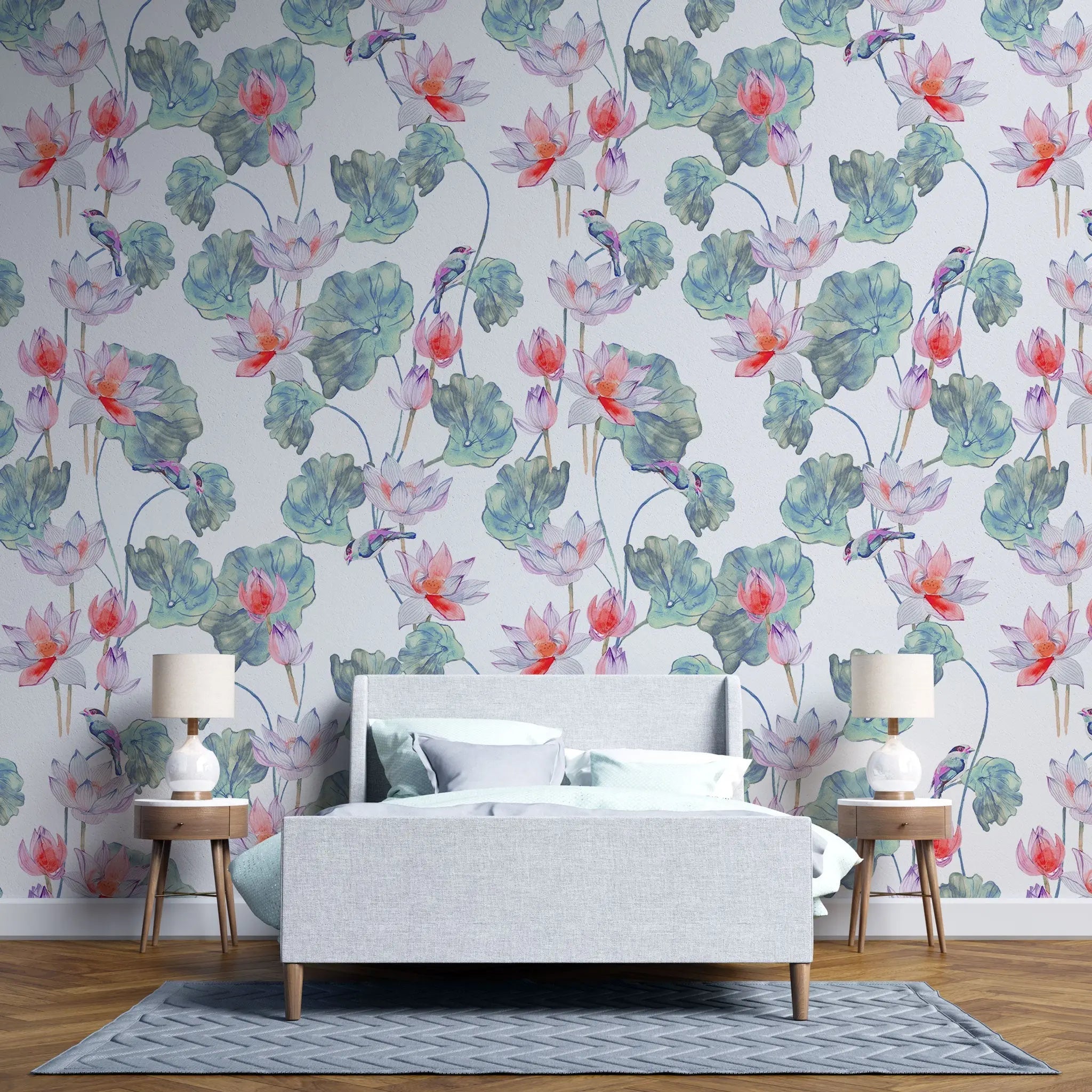 Tapet personalizat - RED LOTUS – beudis.ro