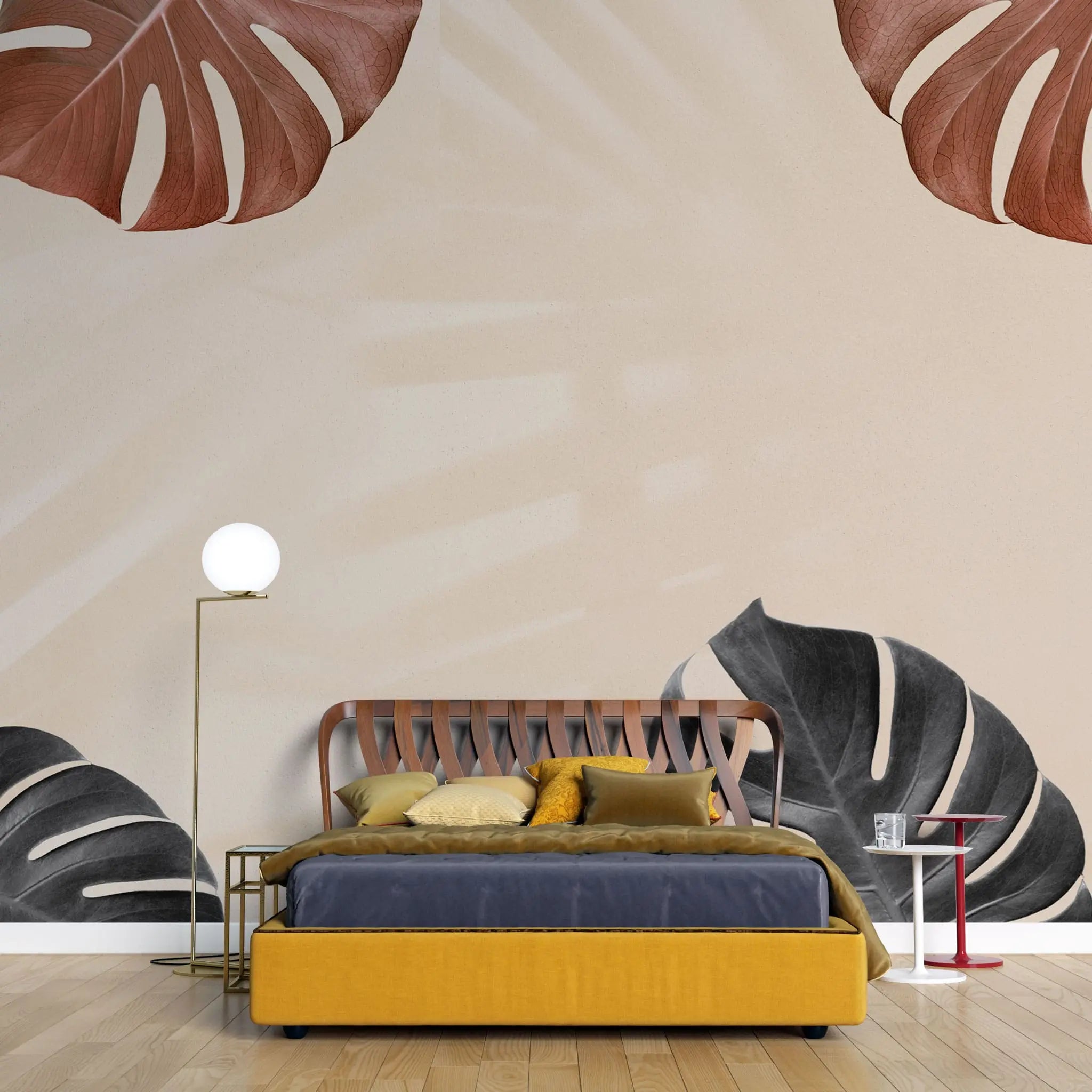 Tapet personalizat - BOHO MONSTERA LEAVES – beudis.ro