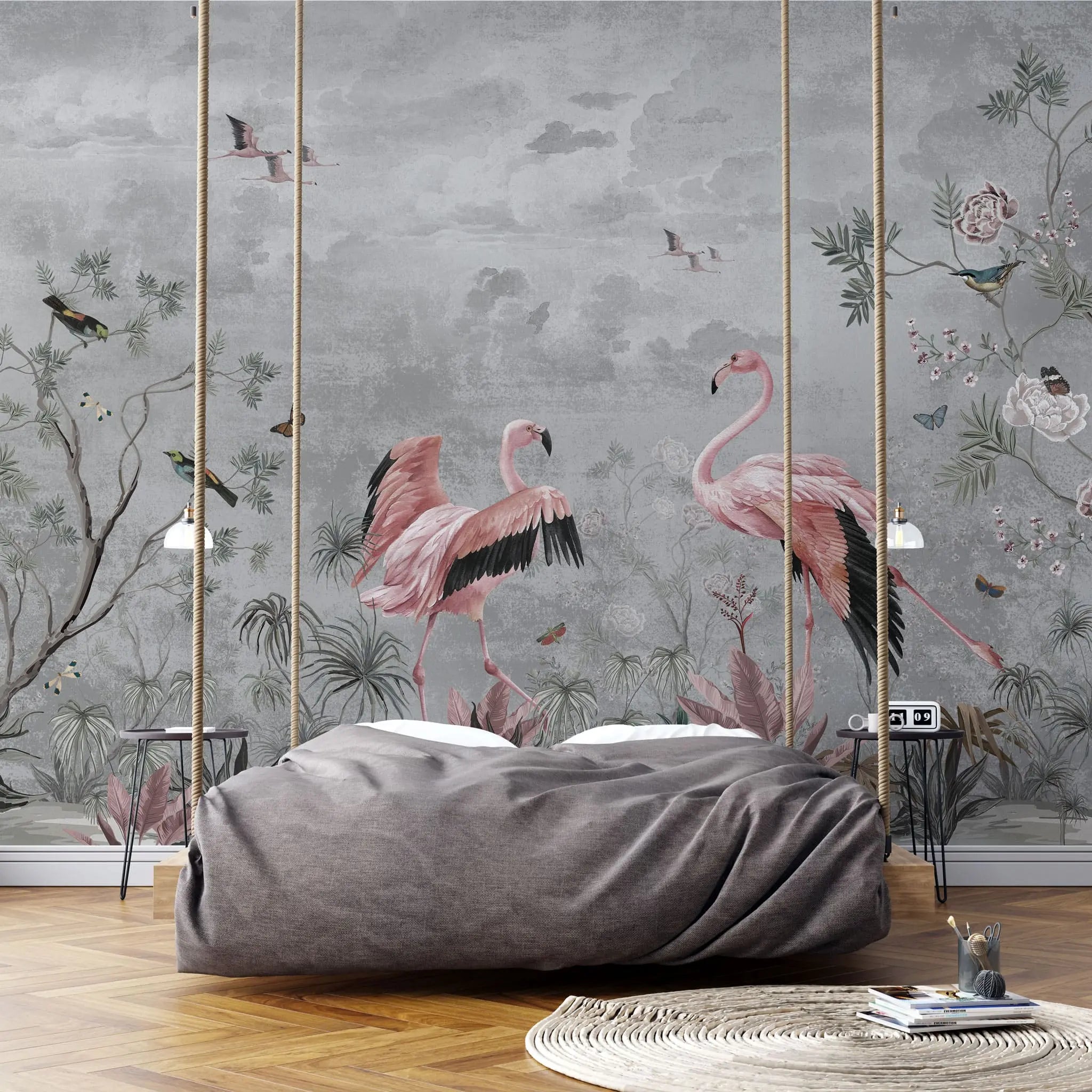 Tapet personalizat - PINK GRAYSCALE – beudis.ro